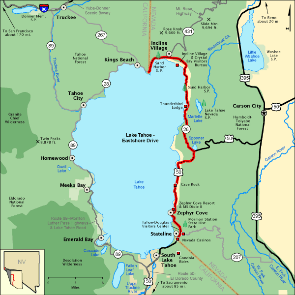 Lake Tahoe Map 2 - Timely Guidance